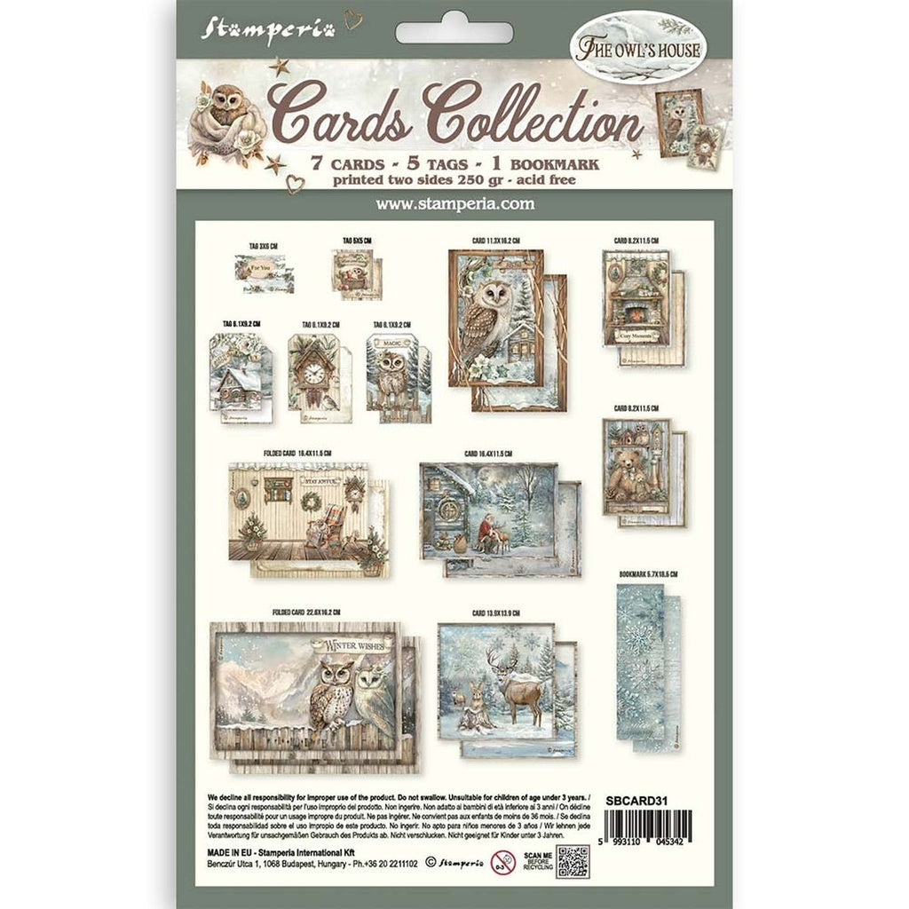 *New* Stamperia The Owls House Cards Collection – Vintage blue furniture